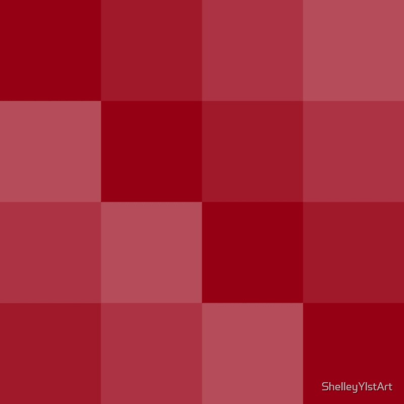 "Four Shades of Red Square" by ShelleyYlstArt | Redbubble