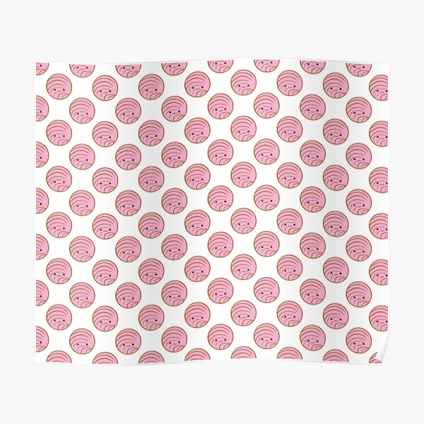 "Pink Concha Pan Dulce (Mexican Sweet Bread Pattern)" Poster by ...