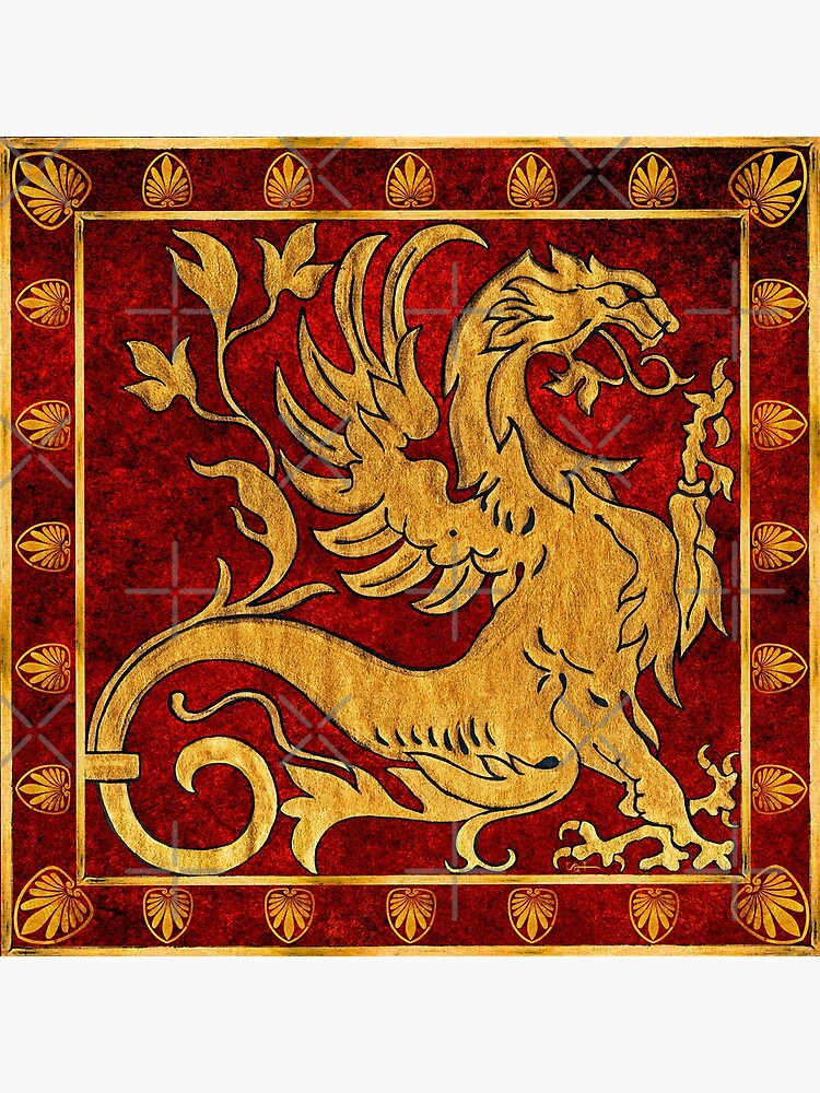 "Winged Lion-Serpent Scarf by Stuart Littlejohn" Photographic Print by ...