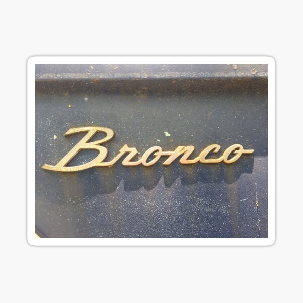 "1969 Ford Bronco Script Emblem" Sticker for Sale by CelticValkyrie ...