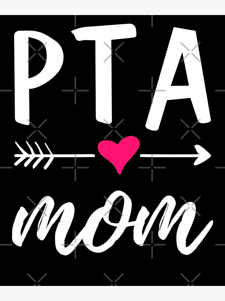 "PTA Mom Cute Heart Symbol Arrow Gift Design for School Parent ...