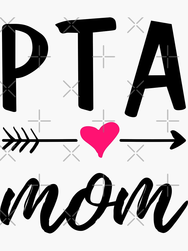 "PTA Mom Cute Heart Symbol Arrow Gift Design for School Parent ...