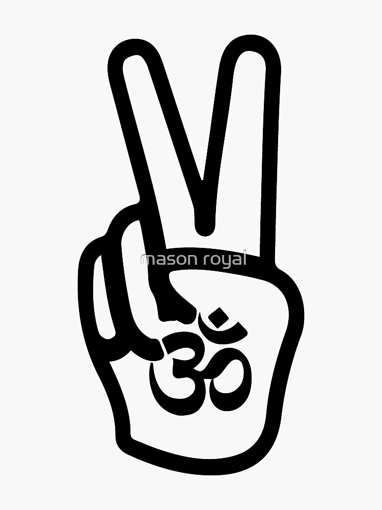 "Om Peace Sign" Sticker by Swizzle101 | Redbubble