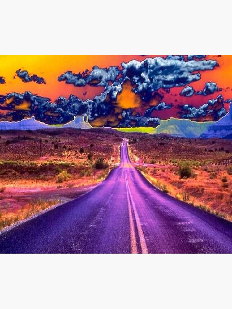 "Psychedelic Road Scene" Poster for Sale by dallastxart | Redbubble
