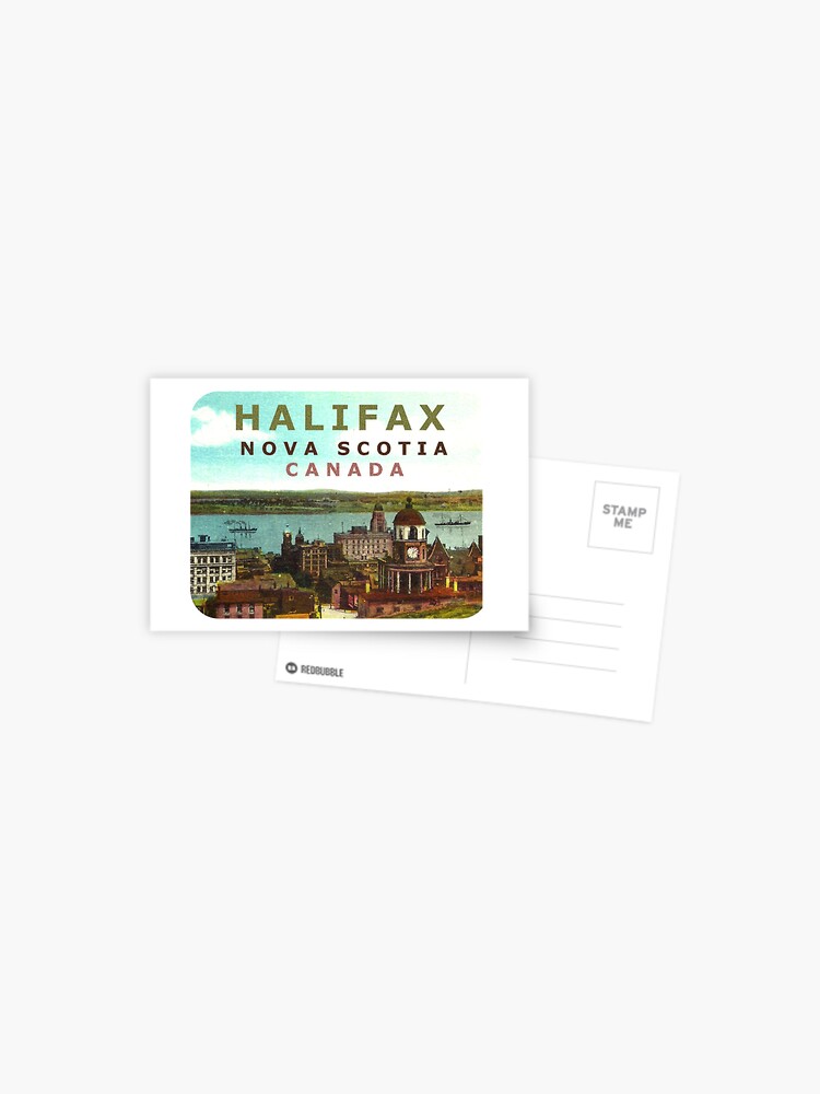 "Halifax Nova Scotia Canada Vintage Travel Decal" Postcard for Sale by ...