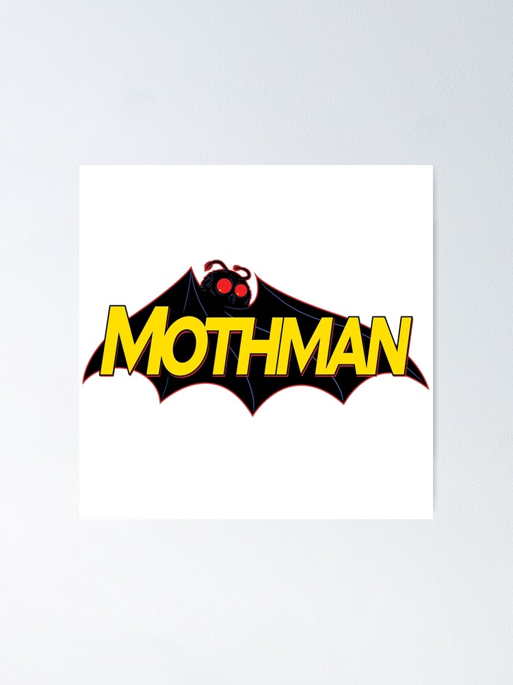 "Mothman Logo Sticker" Poster by SuchPsycho | Redbubble