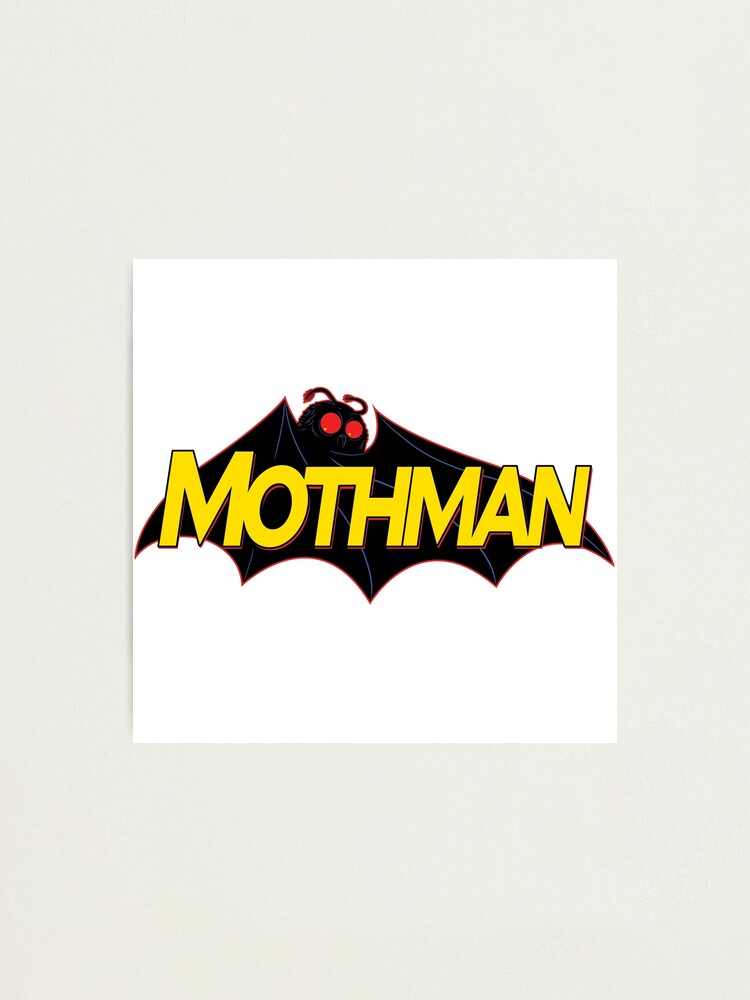 "Mothman Logo Sticker" Photographic Print by SuchPsycho | Redbubble
