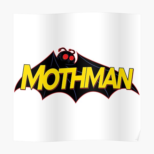 "Mothman Logo Sticker" Poster by SuchPsycho | Redbubble