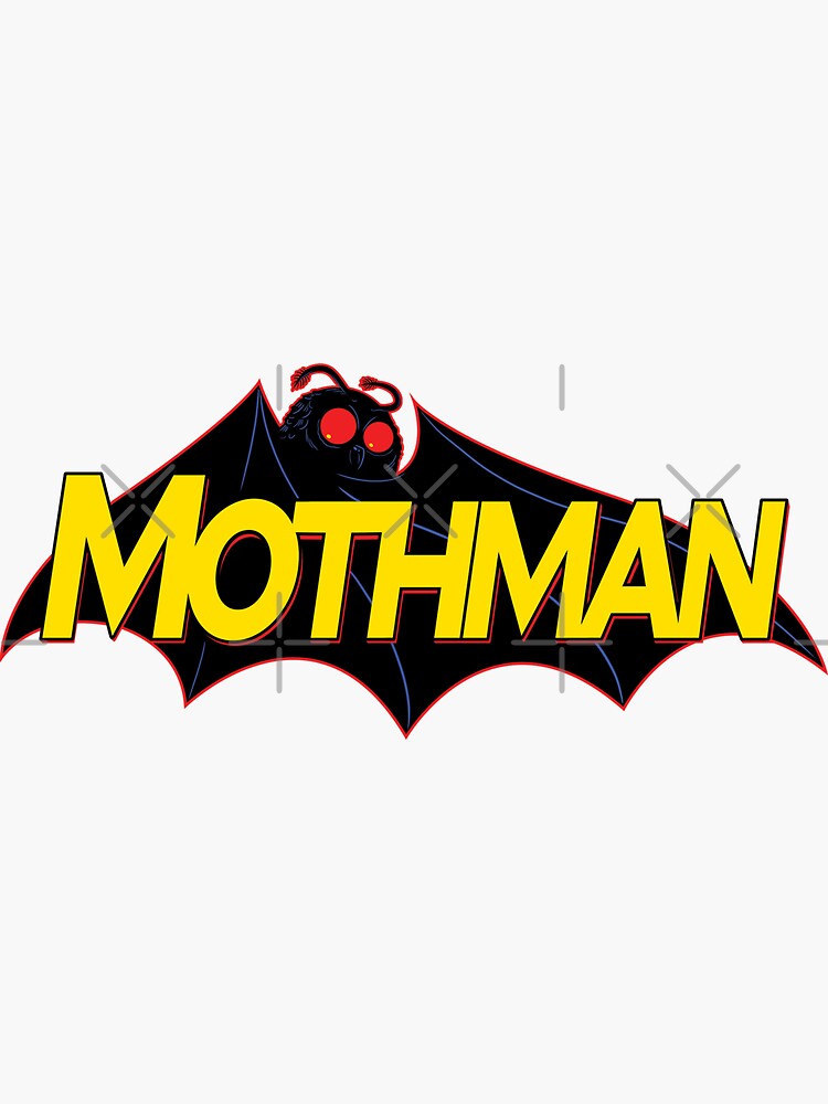 "Mothman Logo Sticker" Sticker for Sale by SuchPsycho | Redbubble