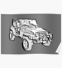 Jeep Wrangler: Posters | Redbubble