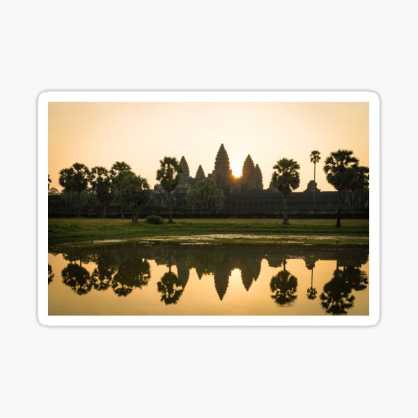 "Angkor Wat Temple at Sunrise, Cambodia" Sticker for Sale by antonium ...