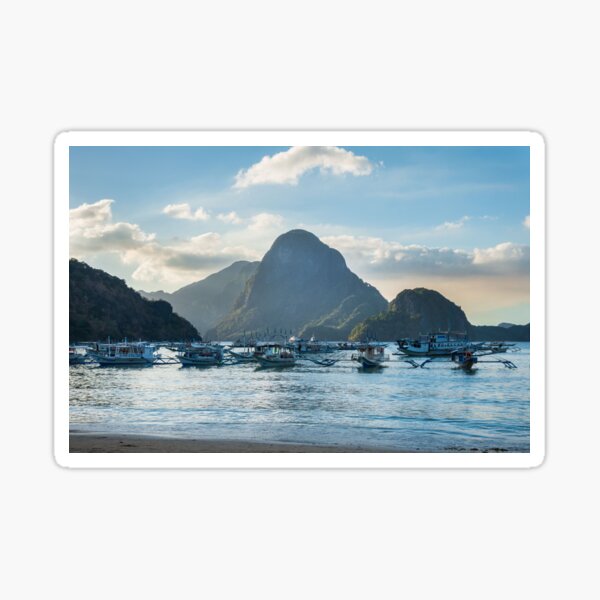 "Sunset at El Nido, Palawan, Phillippines" Sticker for Sale by antonium ...
