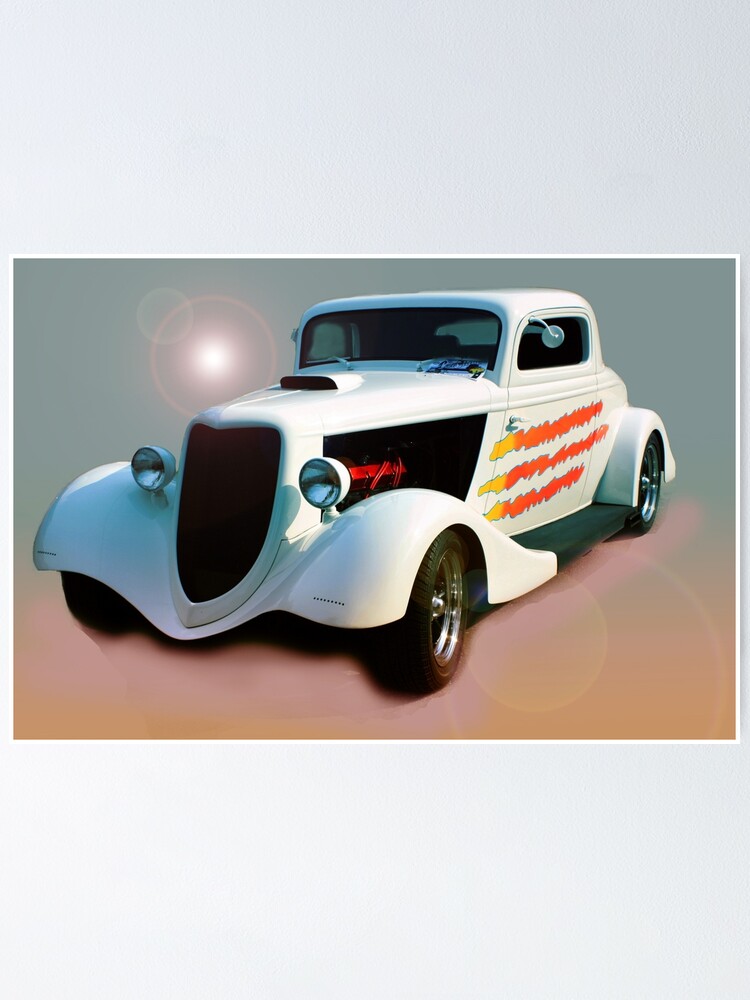 "Hot Rod With a Flare" Poster for Sale by AuntDot | Redbubble