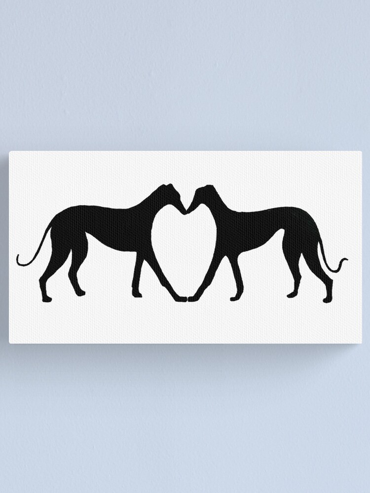 "Two Love Greyhounds" Canvas Print for Sale by greyhoundarts | Redbubble