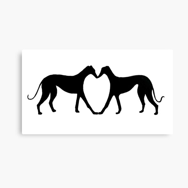 "Two Love Greyhounds" Canvas Print for Sale by greyhoundarts | Redbubble