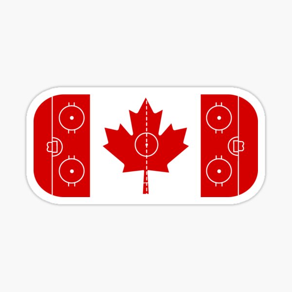 "Hockey Rink (Canadian Flag)" Sticker by hockey-stuff | Redbubble