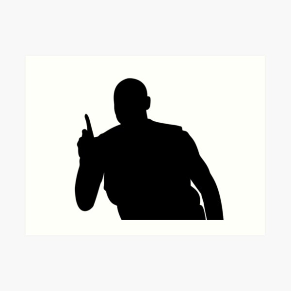 "Mutombo Finger Wag - Black Logo" Art Print by JavanDG | Redbubble