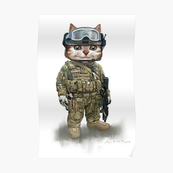 "cat the spec ops" Poster for Sale by artbymeng | Redbubble