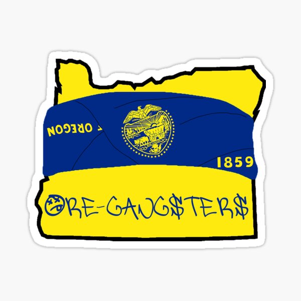 "Ore-gangsters" Sticker by nizzynate228 | Redbubble