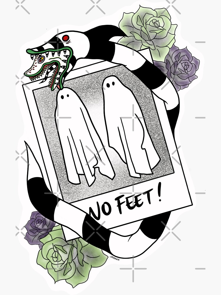 "No Feet!" Sticker for Sale by jagonzie | Redbubble