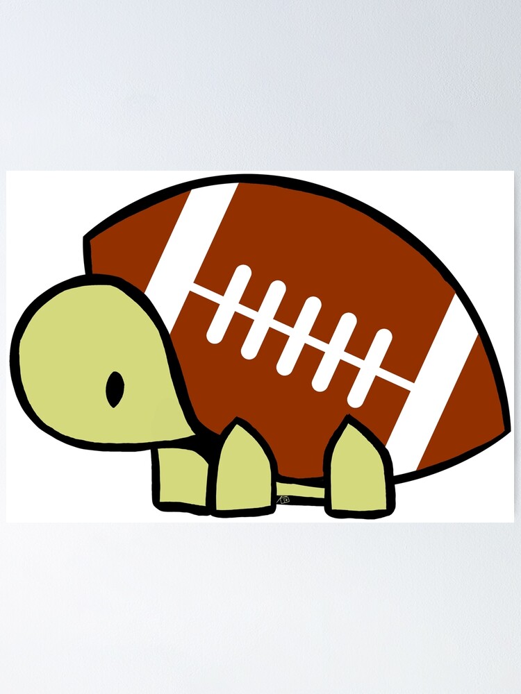 "Football turtle" Poster by ro83land | Redbubble
