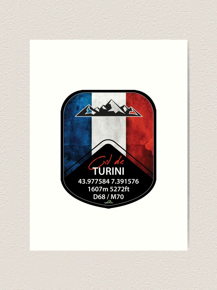 "Col de Turini France Cycle and Motorcycle Sticker & T-Shirt Shield ...