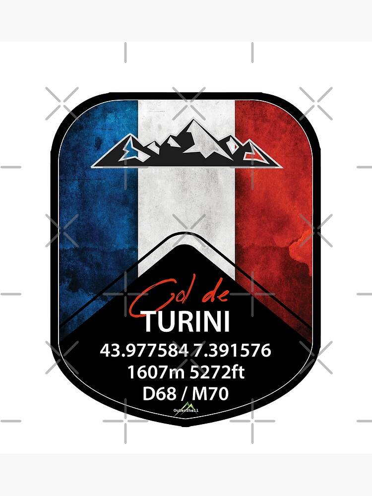 "Col de Turini France Cycle and Motorcycle Sticker & T-Shirt Shield ...