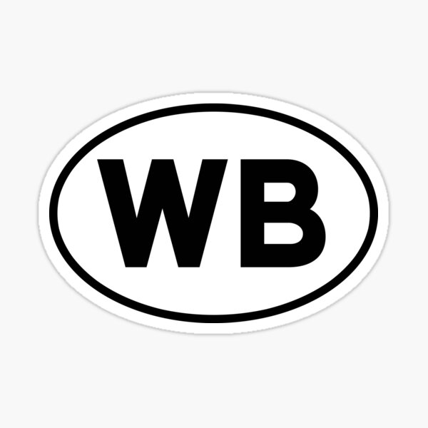 "Oval WB" Sticker for Sale by ovals2 | Redbubble