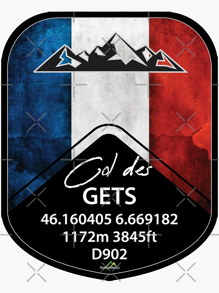 "Col des Gets France Cycle and Motorcycle Sticker & T-Shirt Shield ...