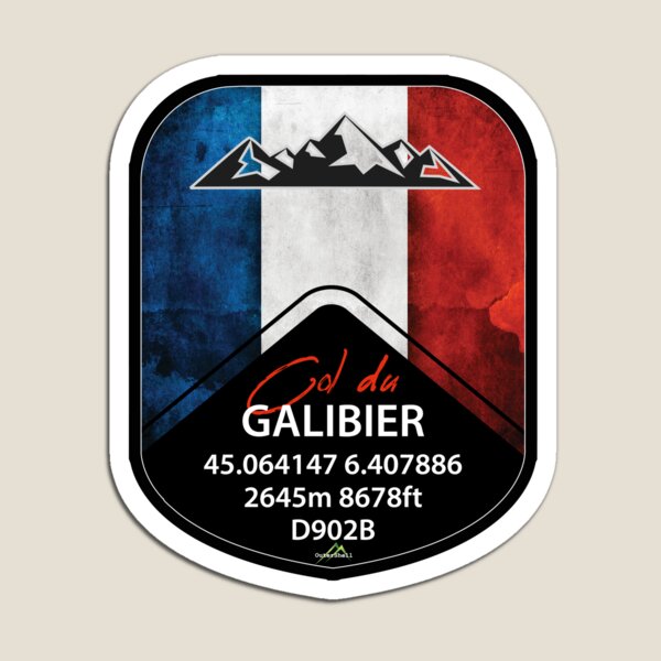 Magnet « Col du Galibier France Autocollant et T-shirt vélo et moto ...