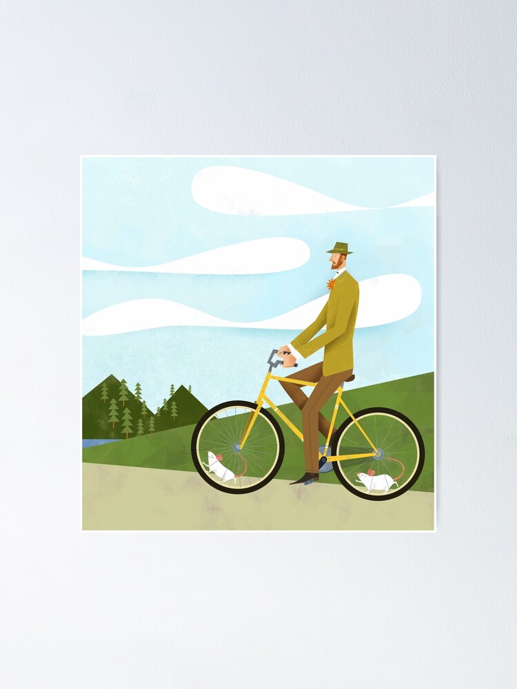 "Tweed Cyclist on Mice Power Poster" Poster by Gregorilla | Redbubble