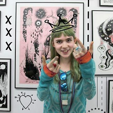 "Grimes ///" Sticker for Sale by chickenugget | Redbubble