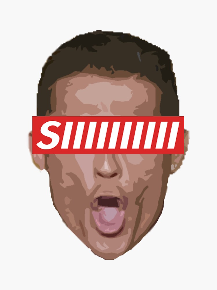 "SIIII - Cristiano Ronaldo - Floating Head" Sticker for Sale by ...
