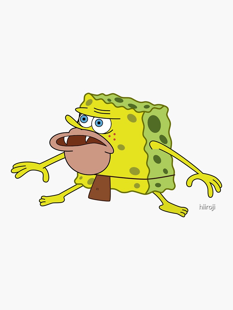 "SpongeGar Meme " Sticker by hiiroji | Redbubble