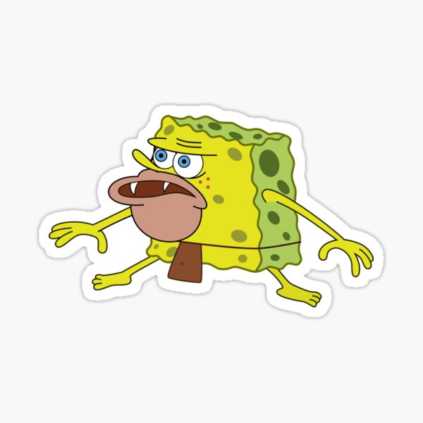 "SpongeGar Meme " Sticker by hiiroji | Redbubble