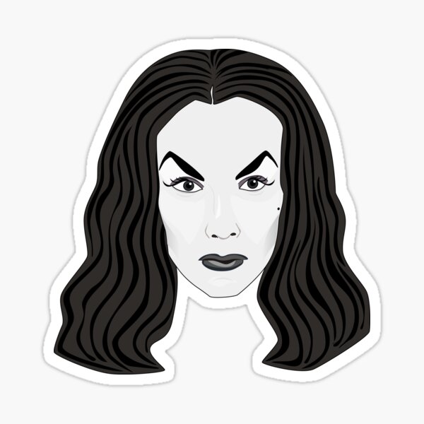 "Glamorous Vampira" Sticker for Sale by Jakmalone | Redbubble