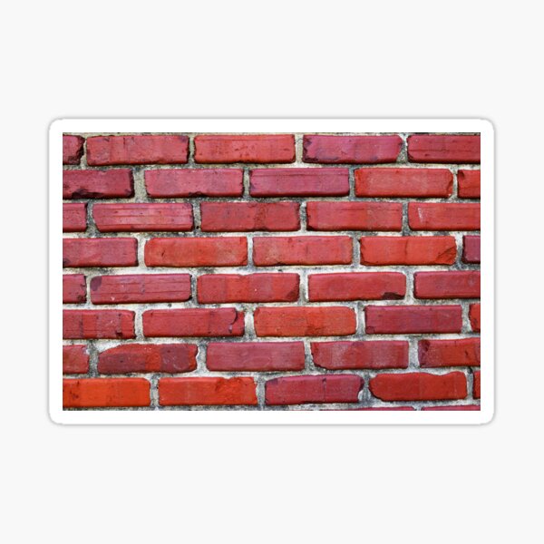 "Red Brick Wall" Sticker by SEEphotos7171 | Redbubble
