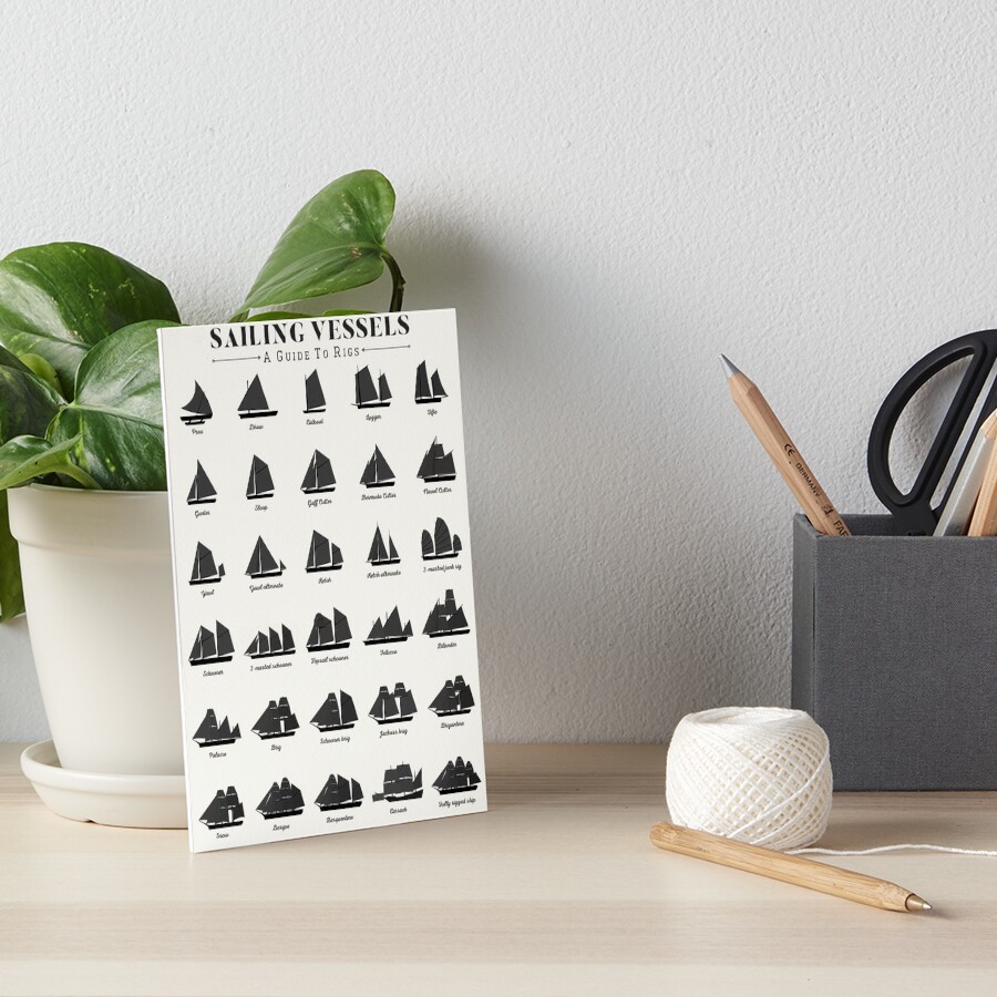 "Sailing Vessel Types and Rigs" Art Board Print by innasoyturk | Redbubble