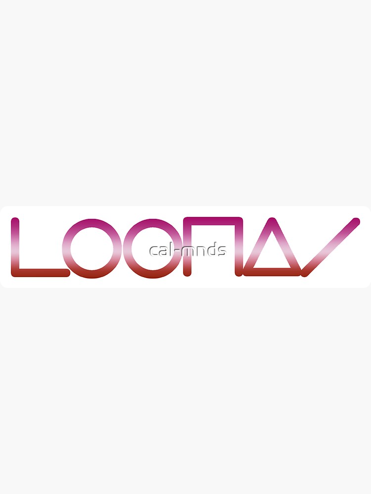 "LOONA Logo (Ver.2) - Lesbian Pride Flag" Sticker for Sale by cal-mnds ...
