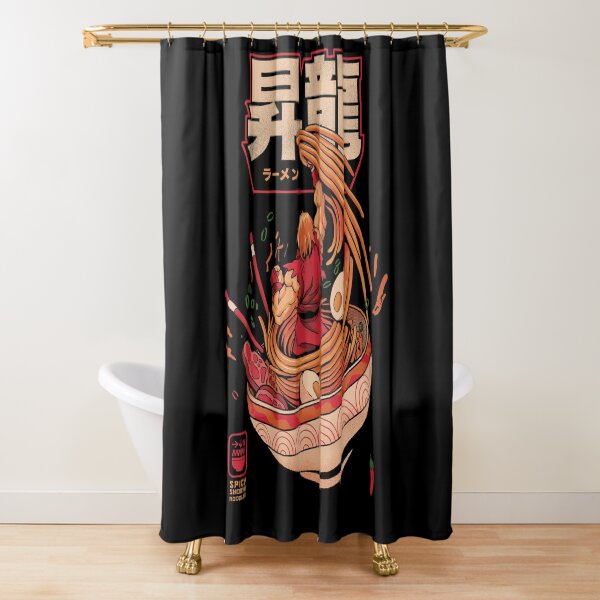 "Spicy Shoryu Noodles" Shower Curtain for Sale by Madkobra | Redbubble