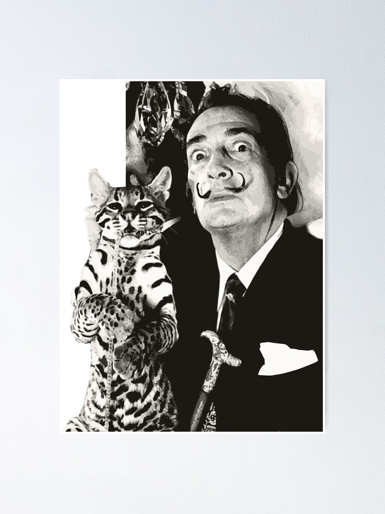 "Dalí and ocelot" Poster by opngoo | Redbubble