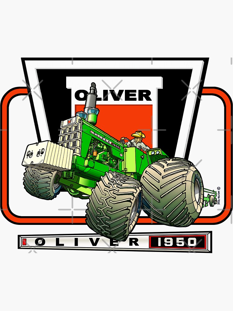 "Oliver 1950 Tractor" Sticker for Sale by tractor-doug | Redbubble