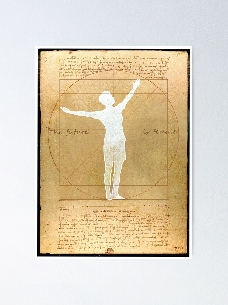 "Megan Rapinoe USWNT - The Future is Female da Vinci Drawing" Poster ...
