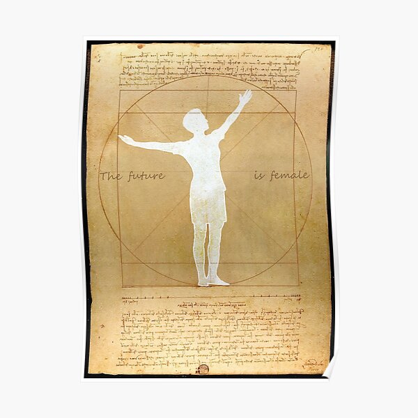 "Megan Rapinoe USWNT - The Future is Female da Vinci Drawing" Poster ...