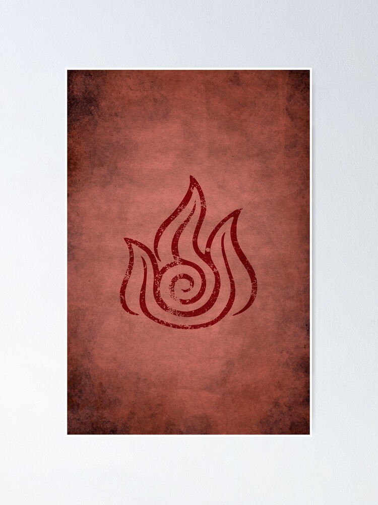 "Firebending Logo · Distressed" Poster by Logogami | Redbubble