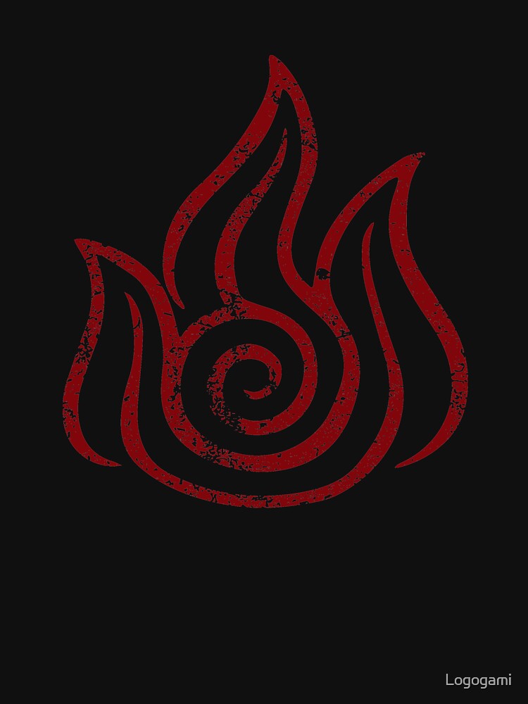 "Firebending Logo · Distressed" T-shirt by Logogami | Redbubble