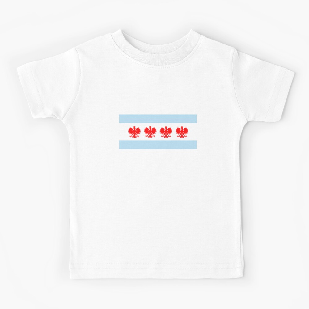 "Polish Chicago Flag" Kids T-Shirt by frittata | Redbubble