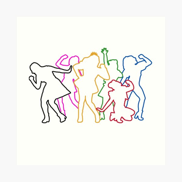 "SIX The Musical Queens Sihlouettes" Art Print for Sale by broadway ...