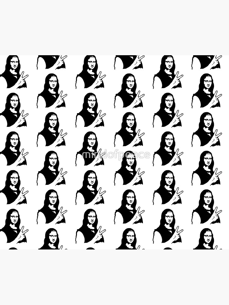 "Mona Lisa Peace Sign Symbol" Throw Blanket for Sale by mindofpeace ...