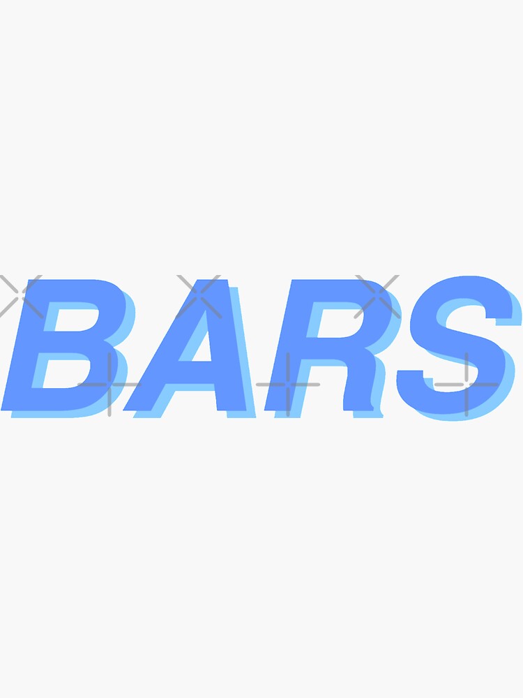 "BARS" Sticker for Sale by alexa1125 | Redbubble